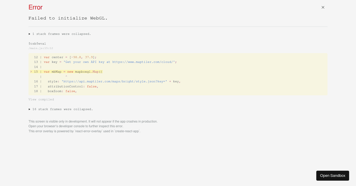 Mapbox Layer Codesandbox