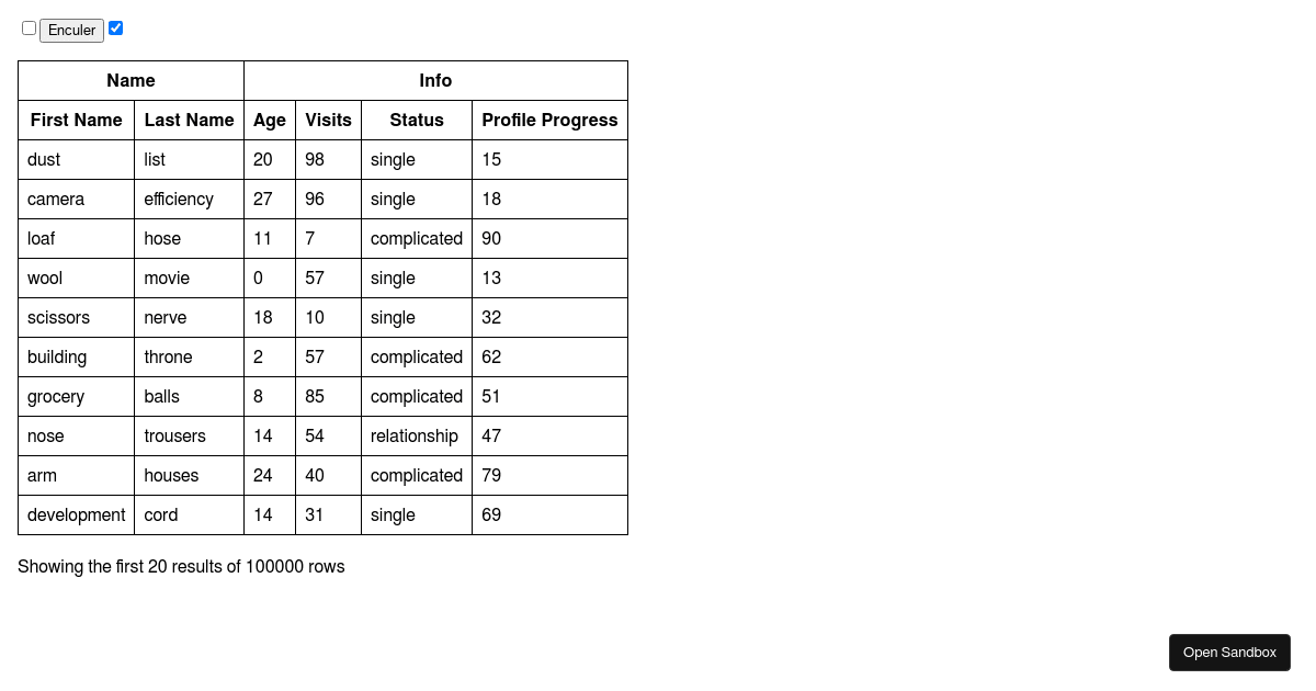 React Table Imperative Ref Forked Codesandbox