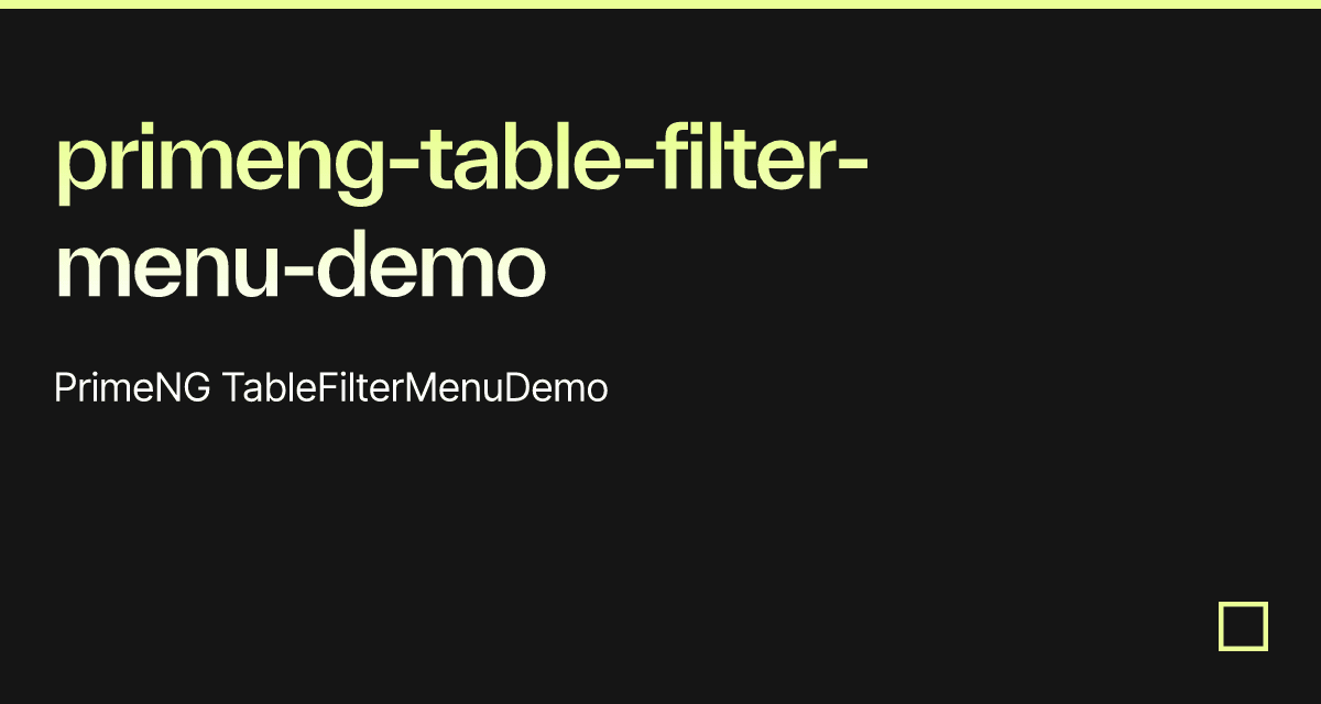 primeng-table-filter-menu-demo - Codesandbox