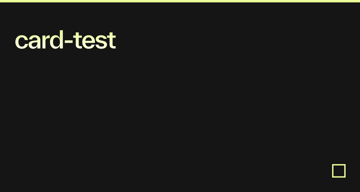 card-test - Codesandbox