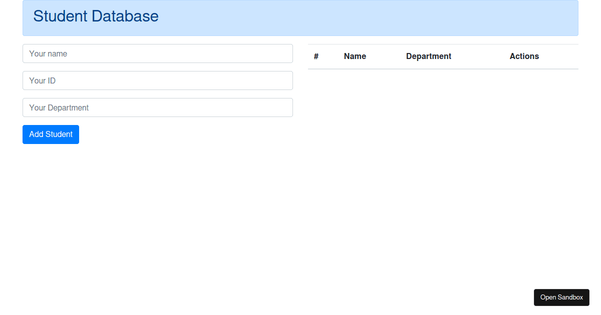 student_db - Codesandbox