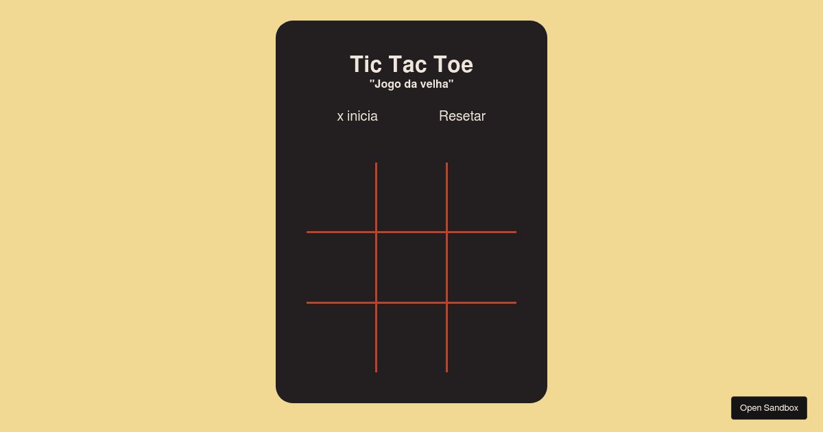 tic-tac-toe - Codesandbox