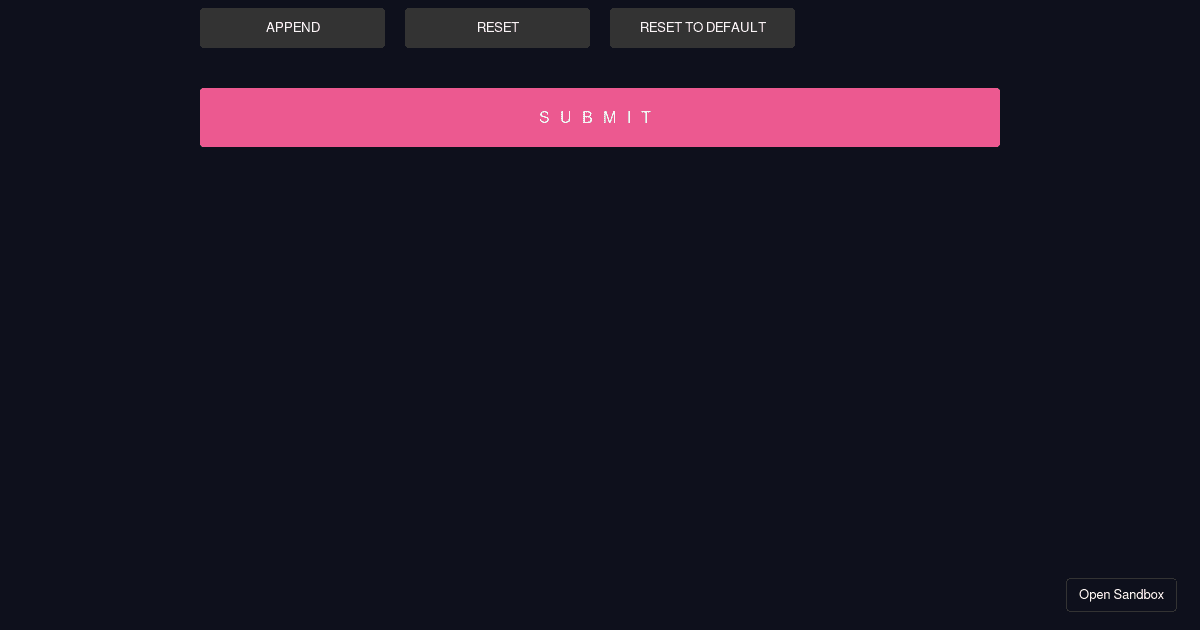 React Hook Form Usefieldarray Forked Codesandbox