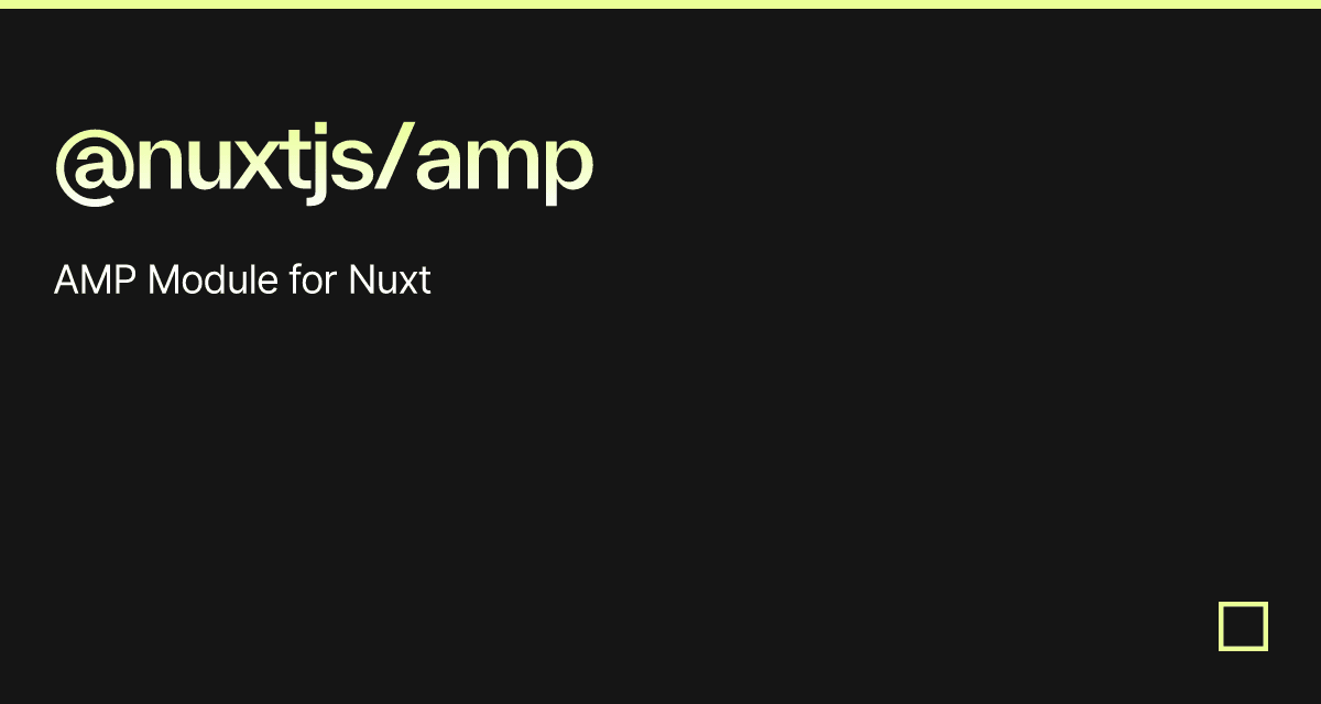 @nuxtjs/amp - Codesandbox
