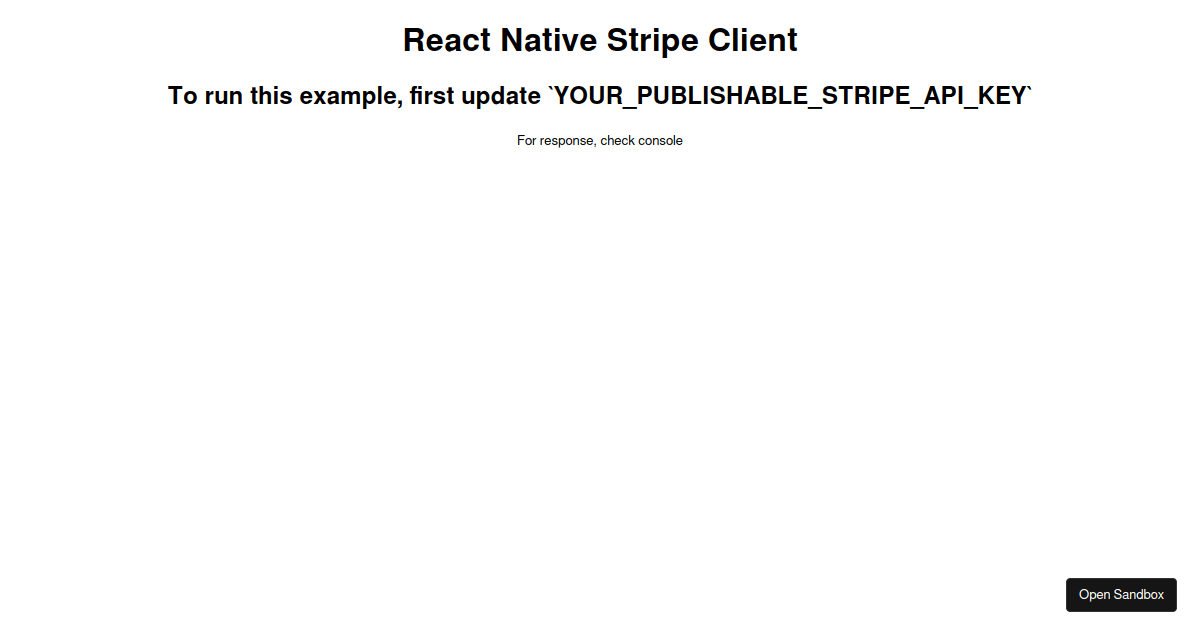 react-native-stripe-client-example - Codesandbox