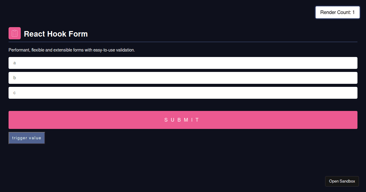 Dependant Field - Codesandbox