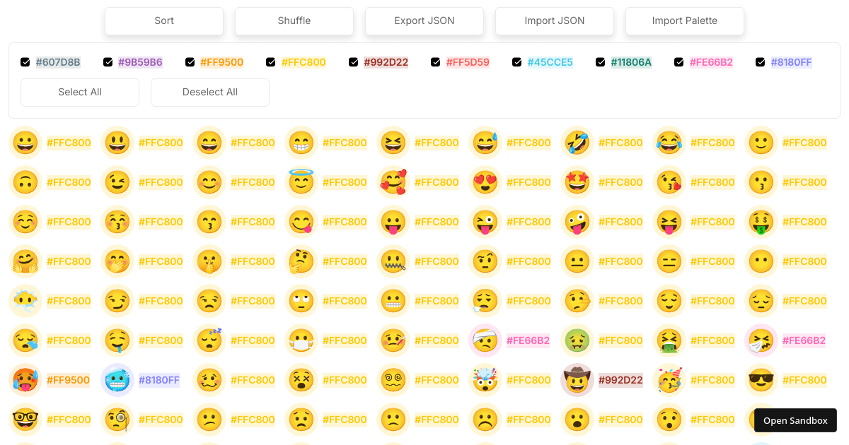 onsissond/emoji-average-color - Codesandbox