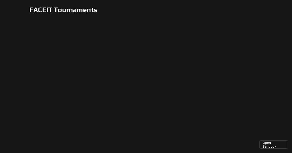 faceit/frontend-coding-challenge - Codesandbox