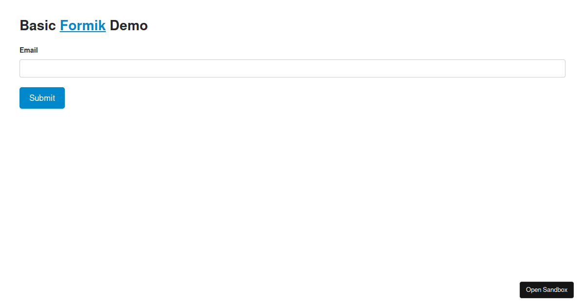 Formik Example - Codesandbox