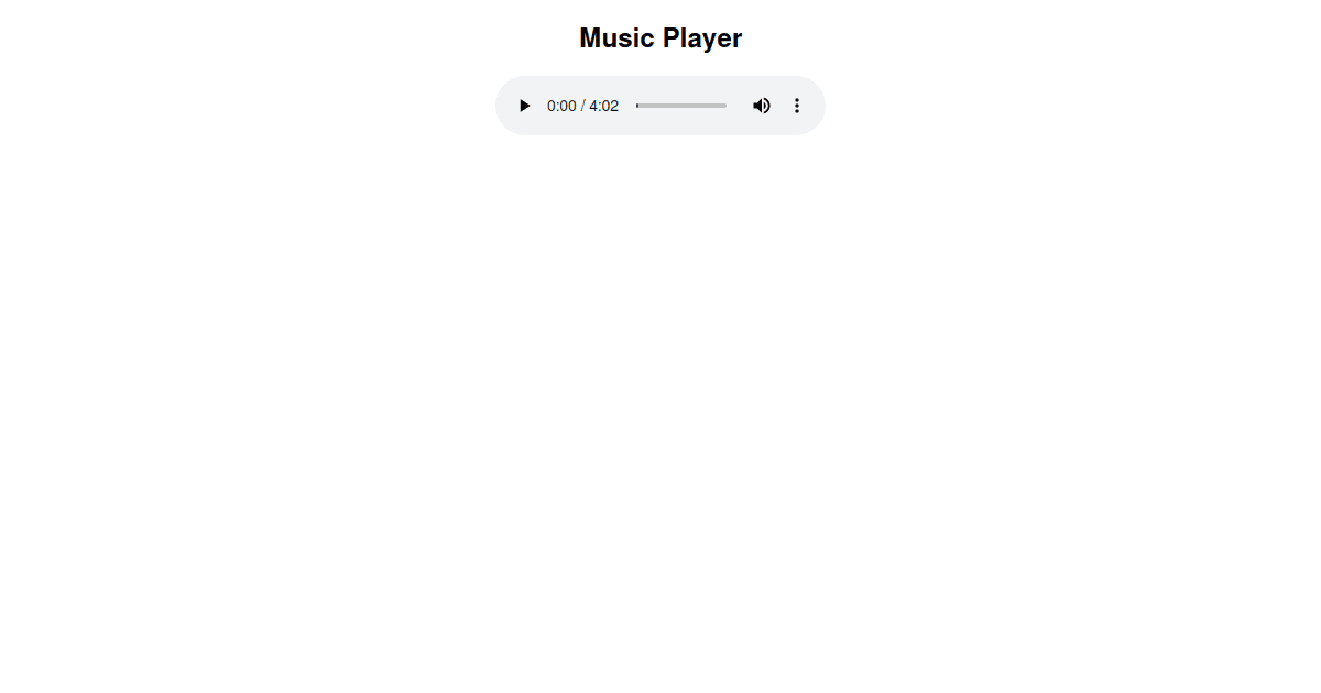 Music Player - Logic - Start - Codesandbox