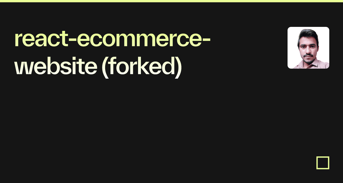 react-ecommerce-website (forked) - Codesandbox