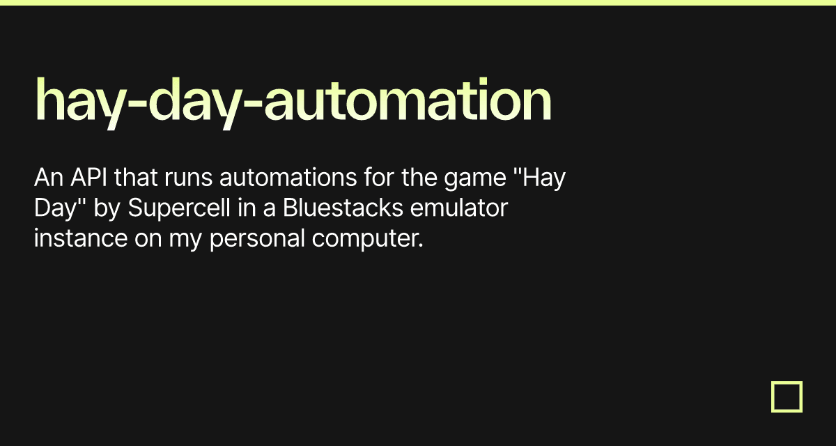 hay-day-automation - Codesandbox