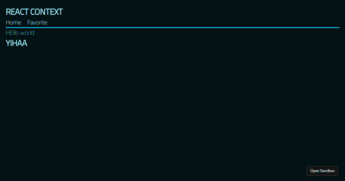 React Context - Codesandbox