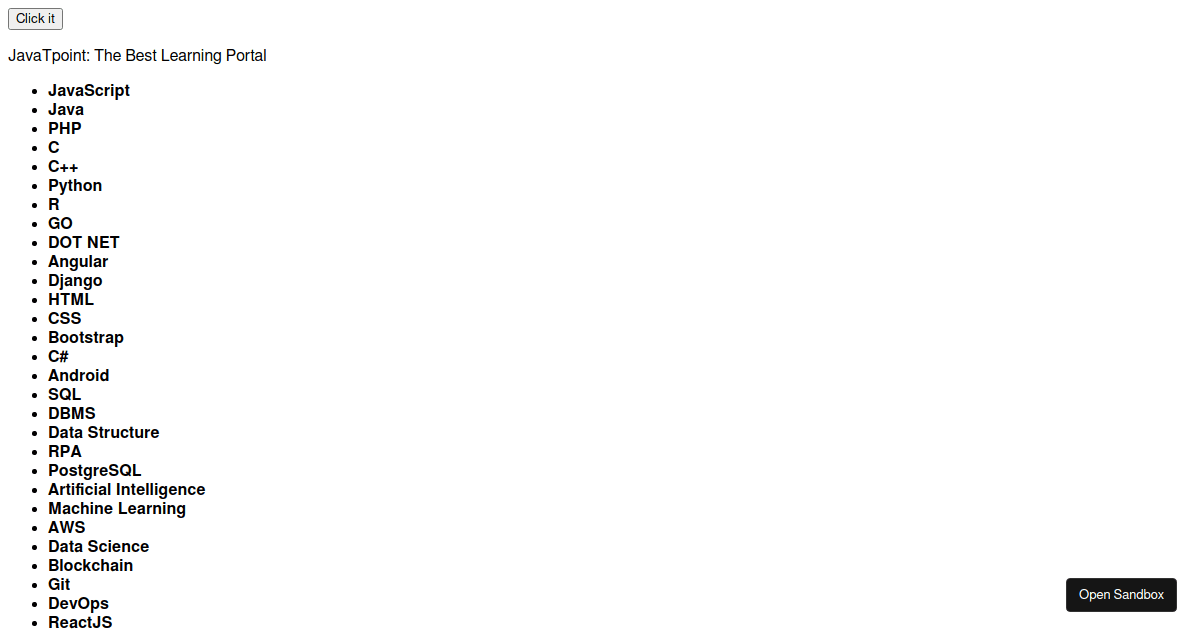 scrollIntoView - Codesandbox