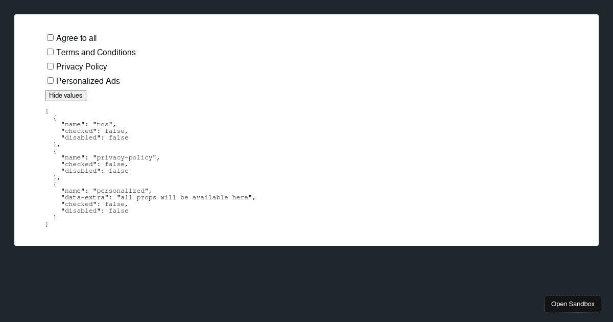 Grouped Checkboxes (forked) - Codesandbox