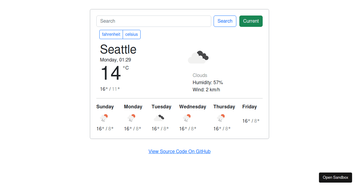 weather-sandbox - Codesandbox
