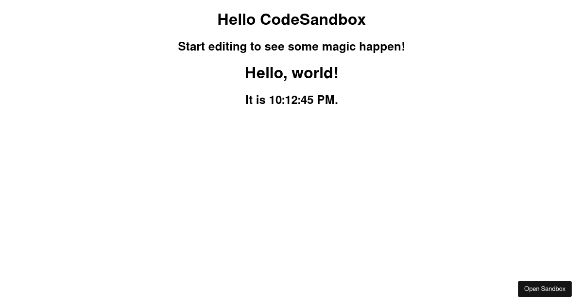 Clock App Original Codesandbox 