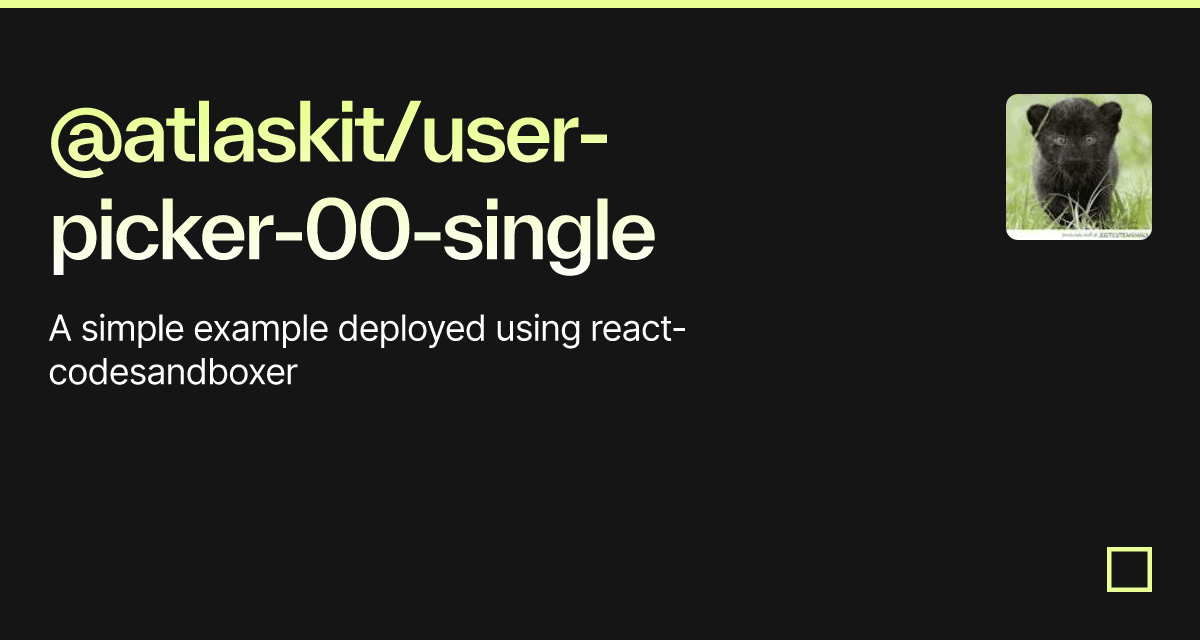 @atlaskit/user-picker-00-single - Codesandbox