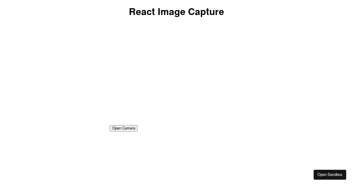 React Image Capture - Codesandbox