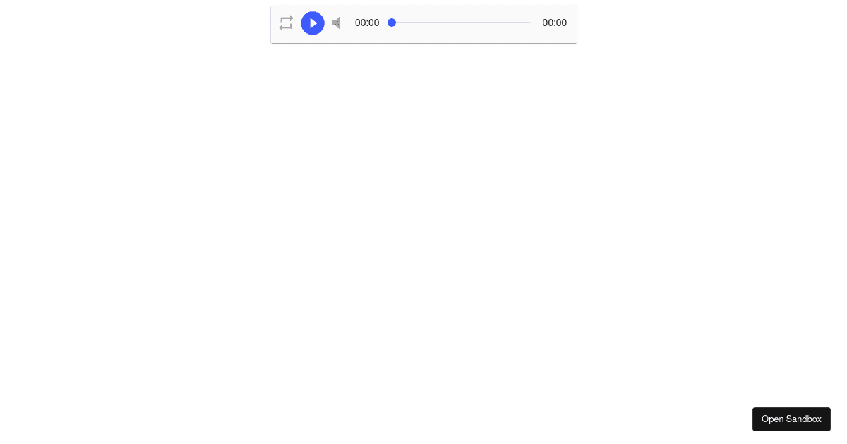 Material UI Audio Player (forked) - Codesandbox
