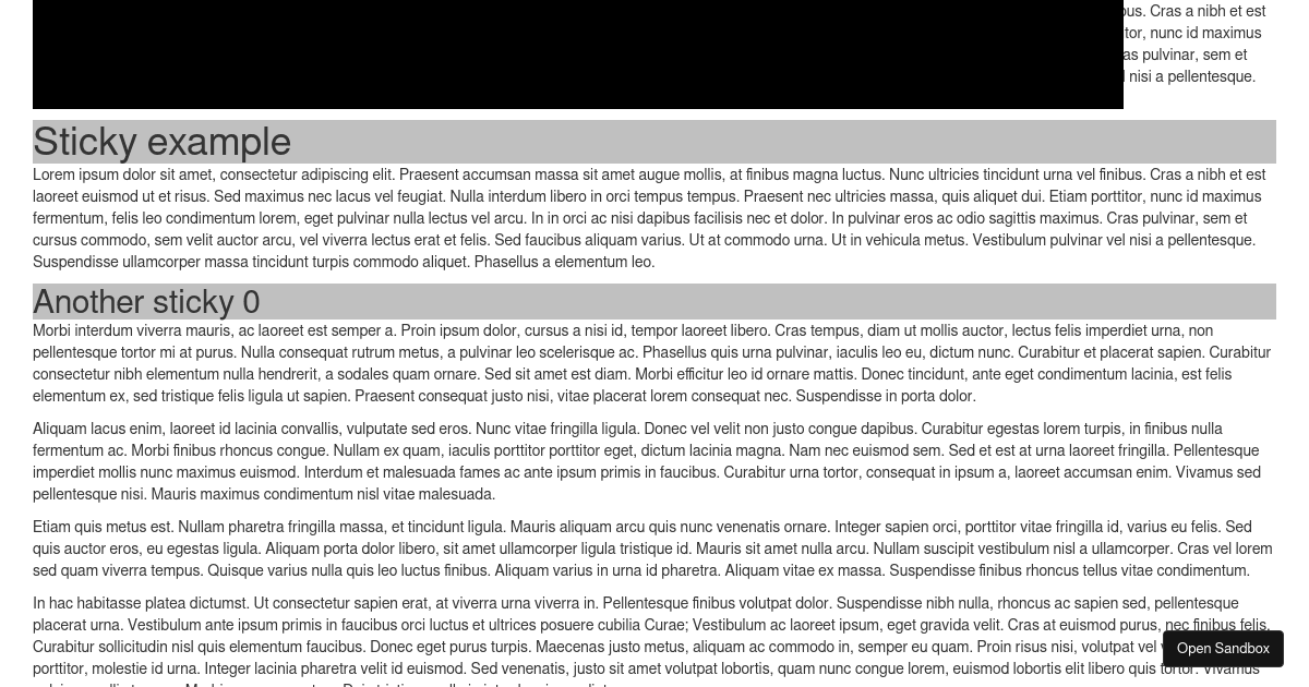 react-sticky-component - Codesandbox