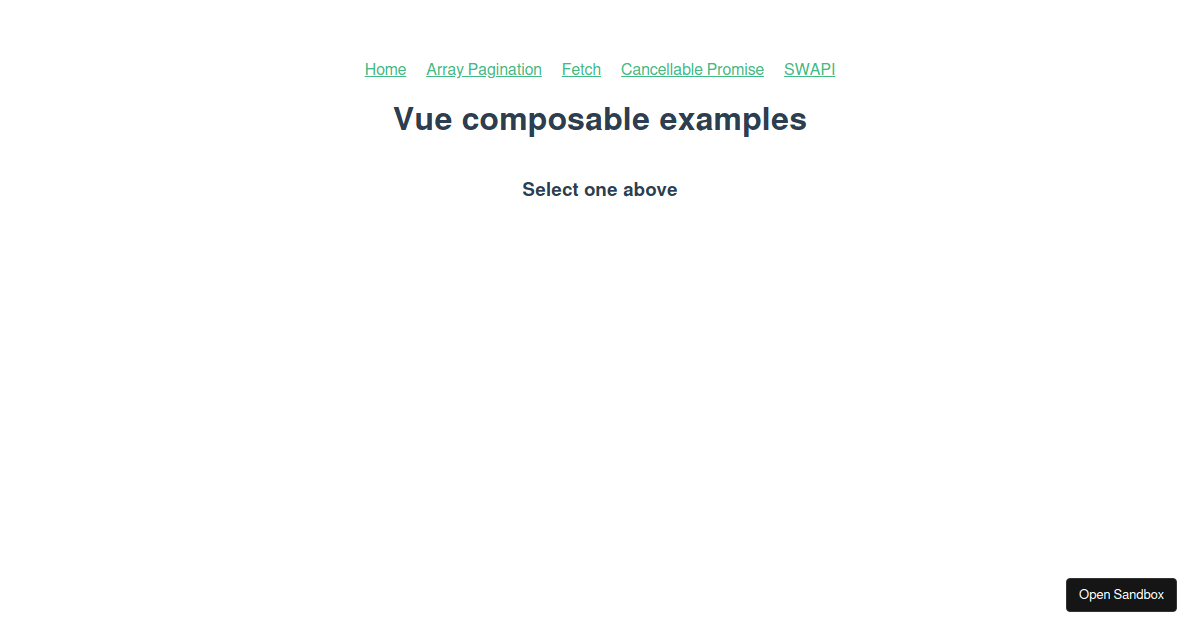 Vue Composable Examples - Codesandbox