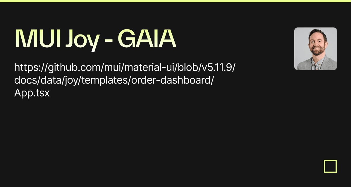 MUI Joy - GAIA - Codesandbox