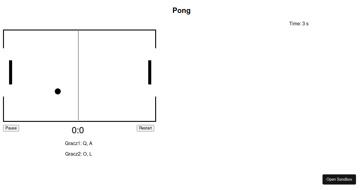 Pong Game React Codesandbox 4619