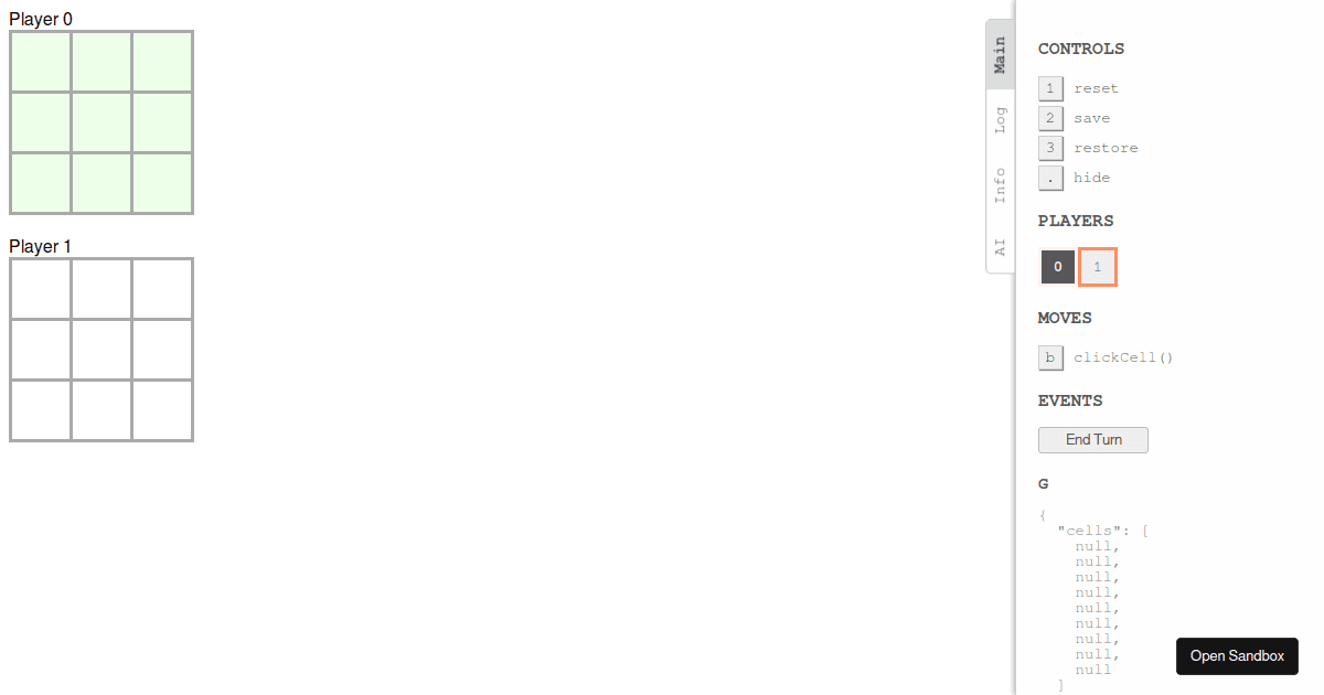 boardgame.io - Codesandbox
