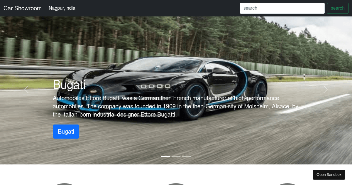 Dynamic Website Using Bootstrap Codesandbox