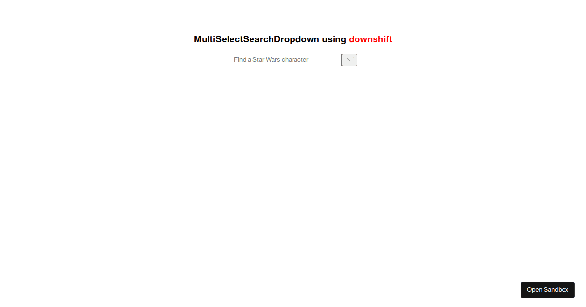 Multi Select Search Dropdown - Codesandbox
