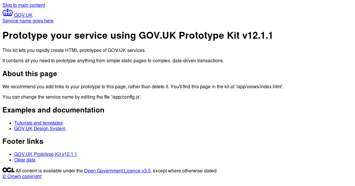 govuk-prototype-kit - Codesandbox