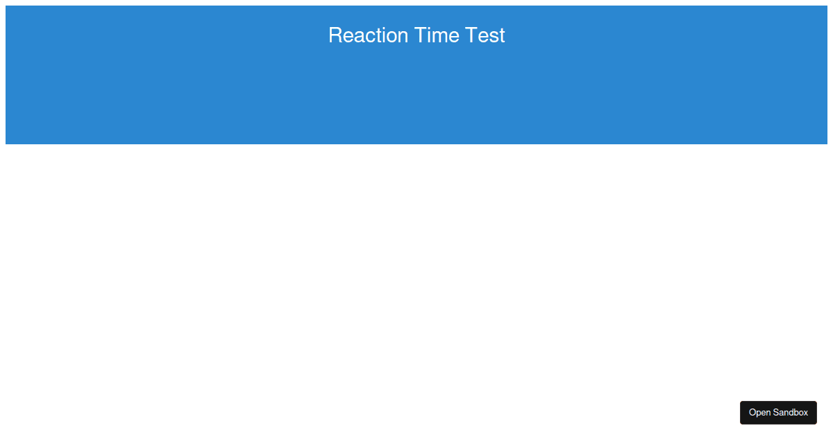 Reaction Time Test - Codesandbox