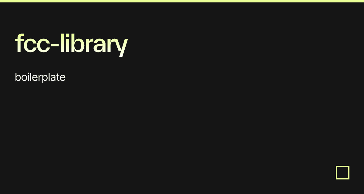 fcc-library - Codesandbox