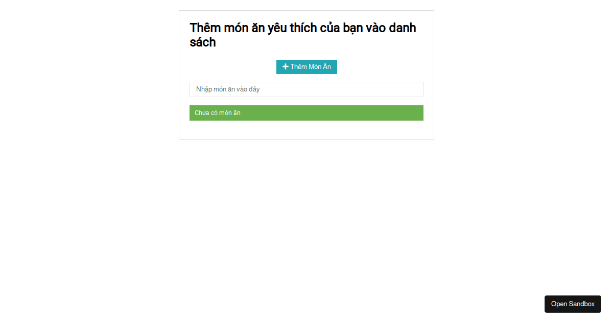 Bài 01 có hướng dẫn - Codesandbox