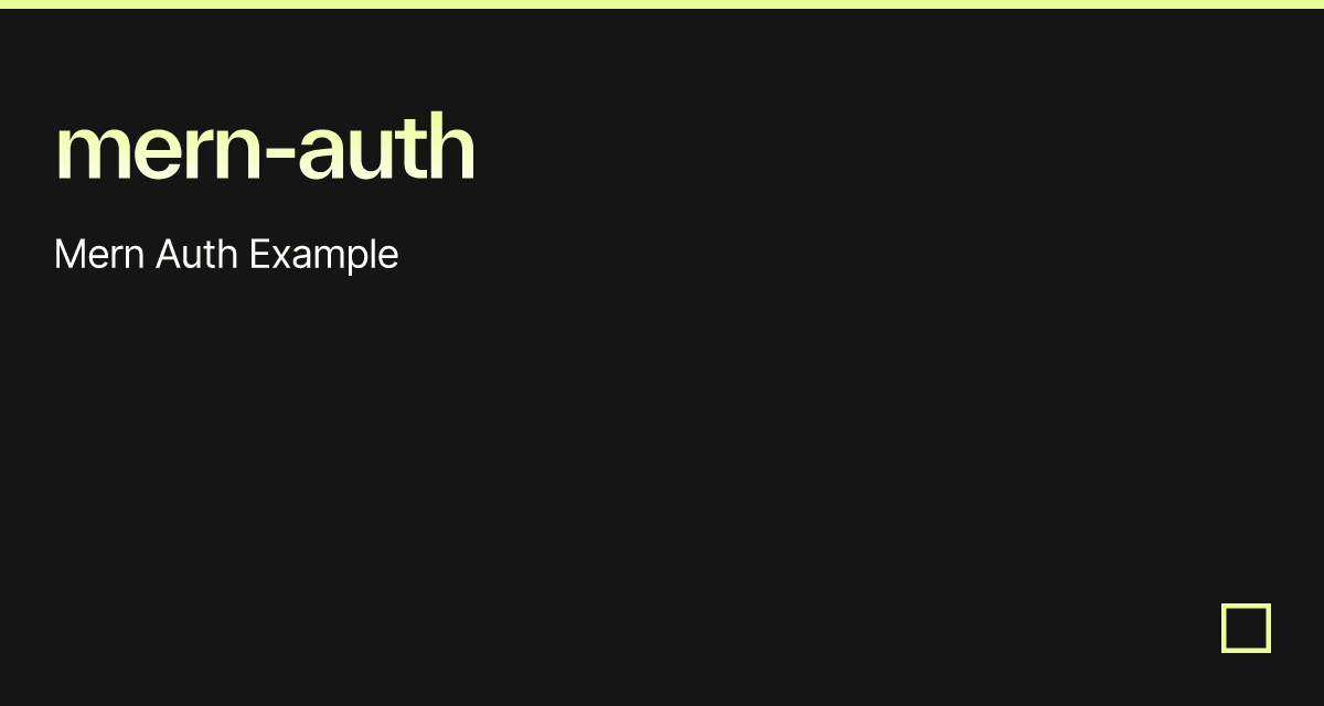 mern-auth - Codesandbox