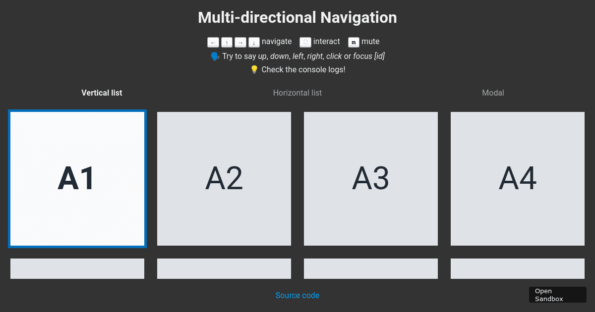 multi-directional-navigation - Codesandbox