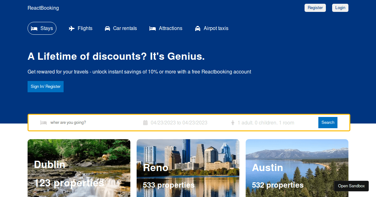 react-booking-reservation-app - Codesandbox