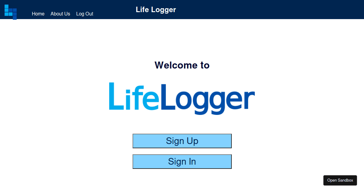 Lambda-School-Labs/life-logger-fe - Codesandbox