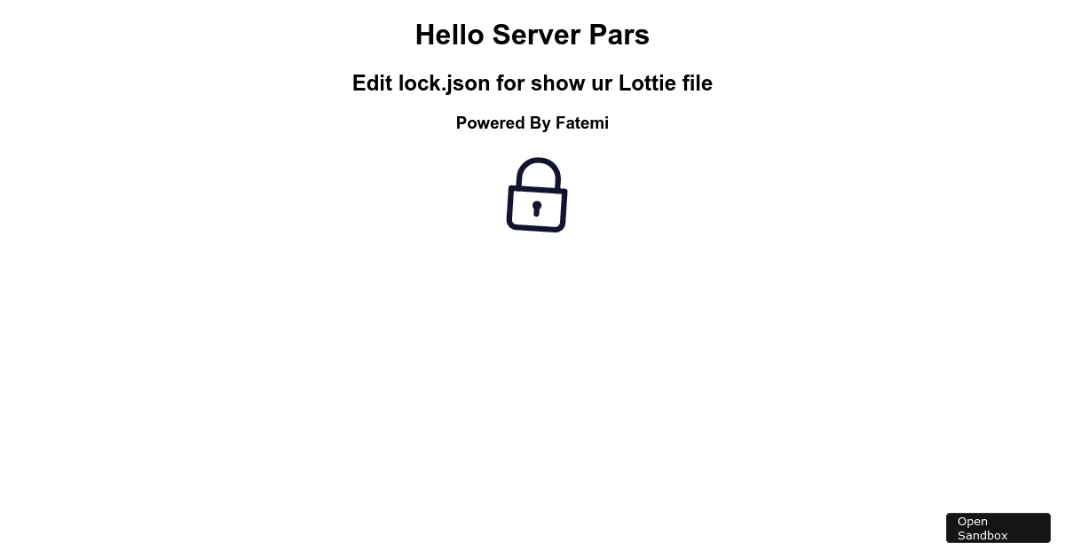 Lottie File For React Codesandbox