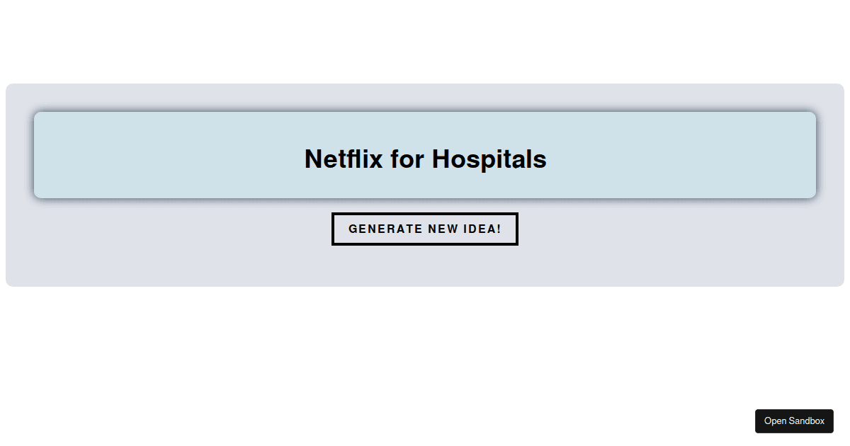 Digital Health Concept Generator - Codesandbox