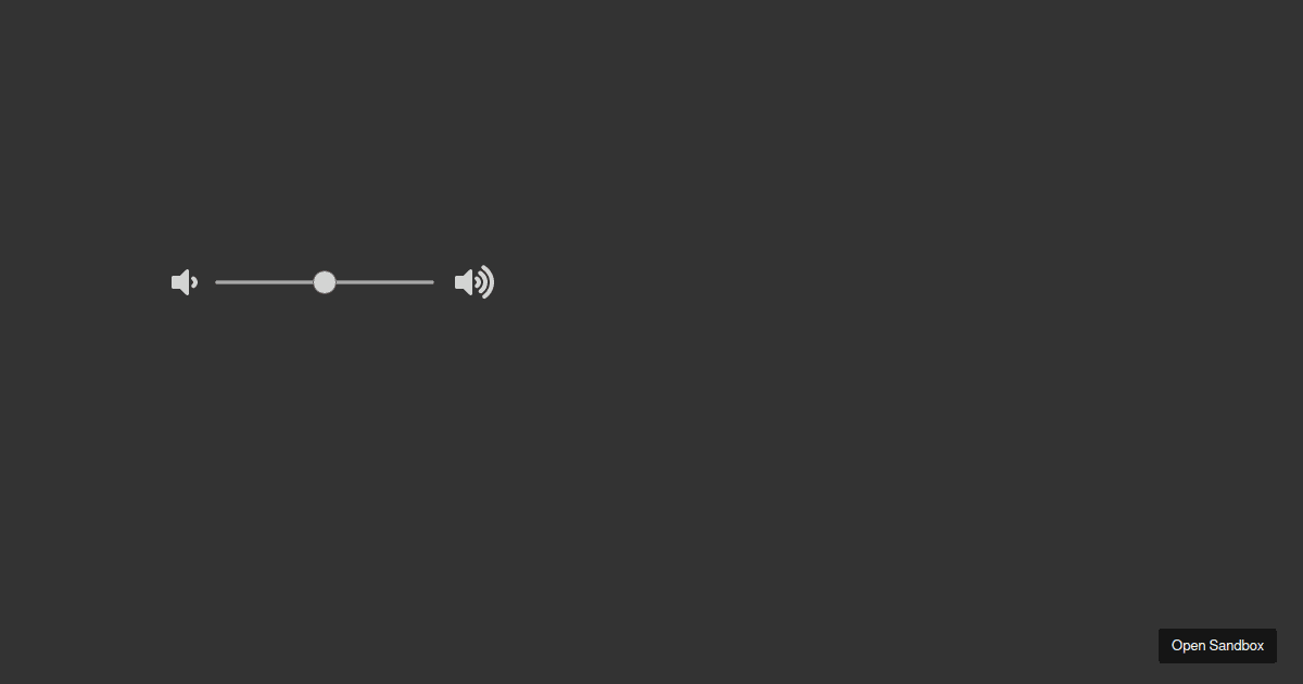Inverse Volume Slider - Codesandbox