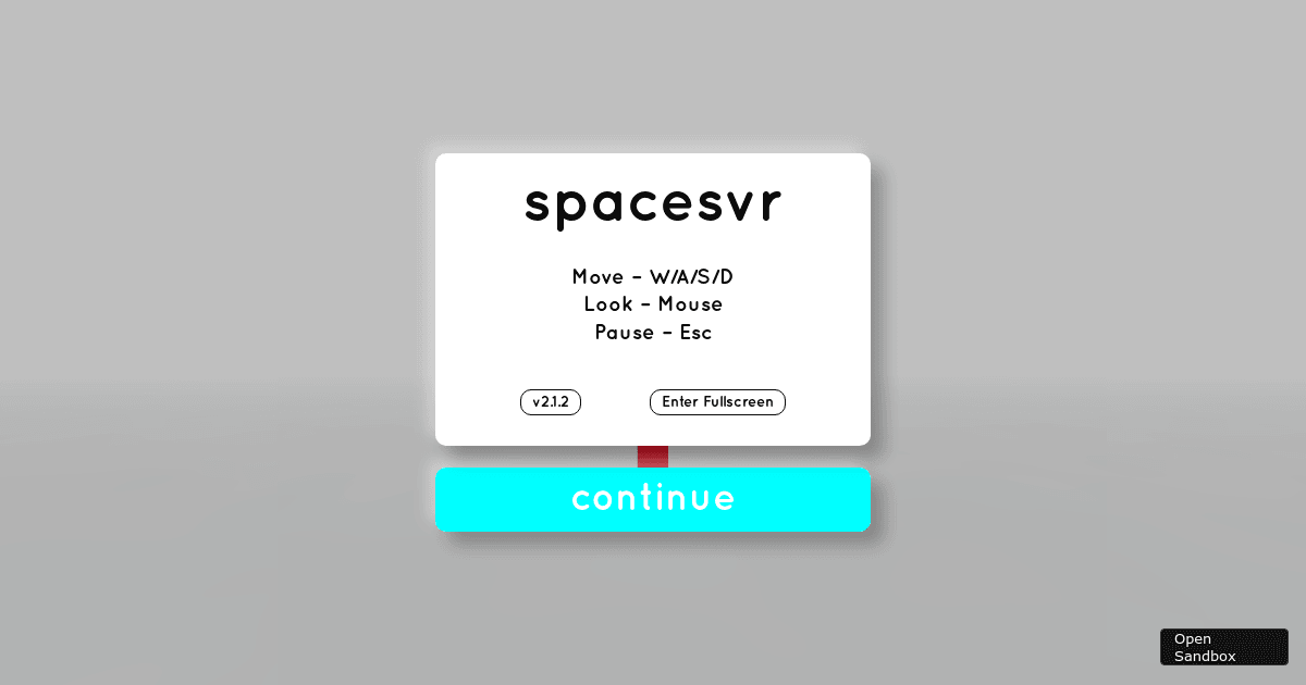 spacesvr starter - Codesandbox