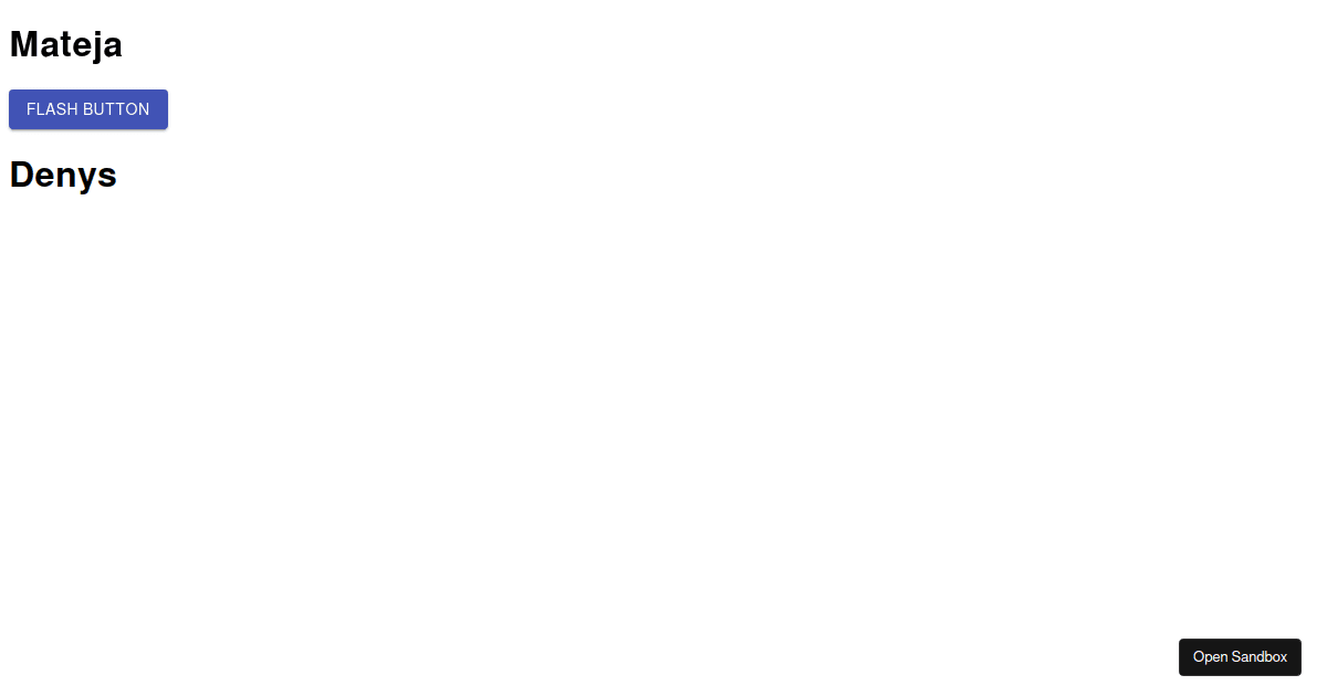 Material UI Flicker Animation - Codesandbox
