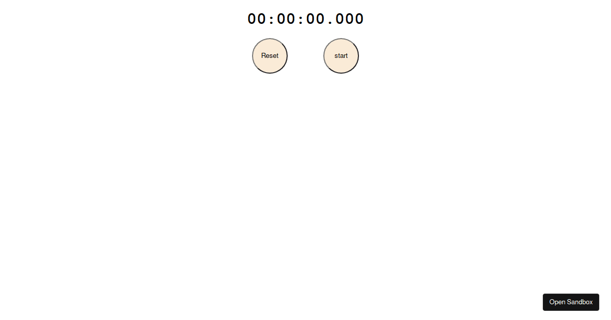react-stopWatch - Codesandbox