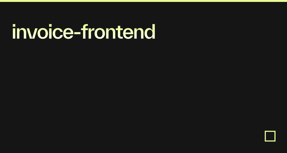 invoice-frontend - Codesandbox