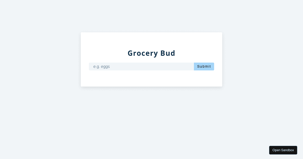 Reminder Codesandbox