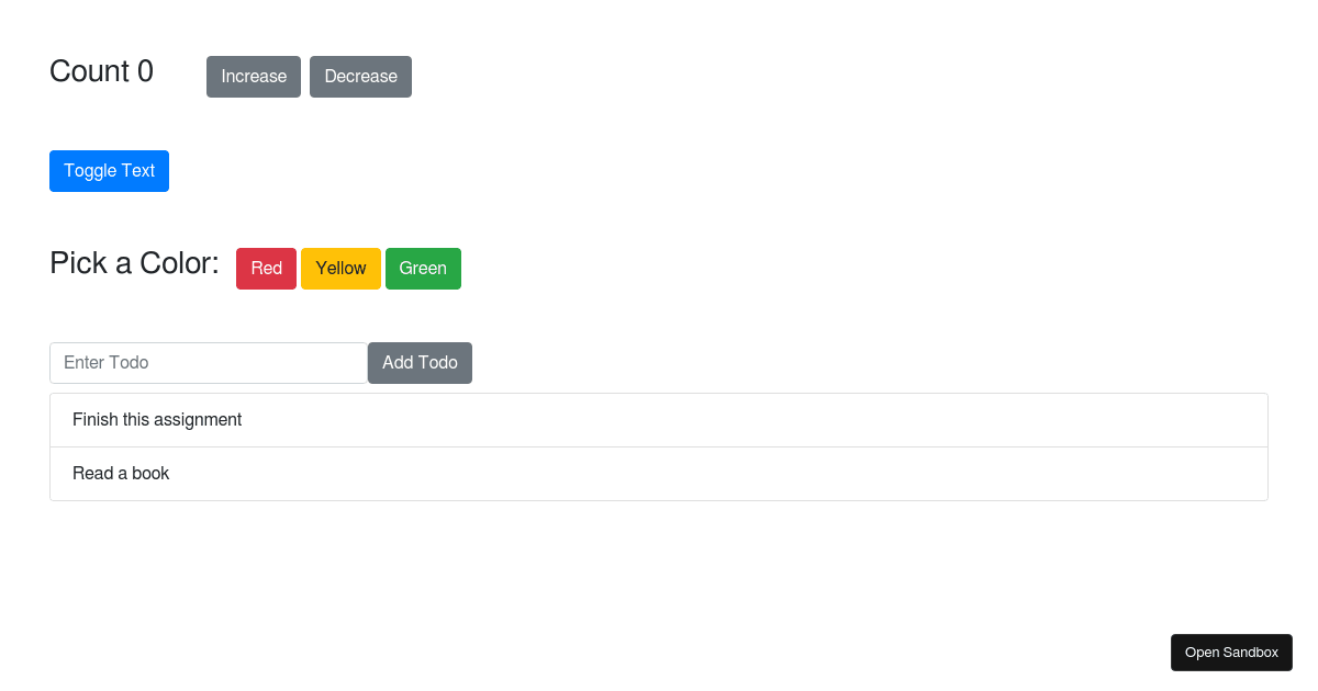 Redux - Starting Boilerplate and Reducers - Codesandbox Redux - Starting Boilerplate and Reducers - Codesandbox