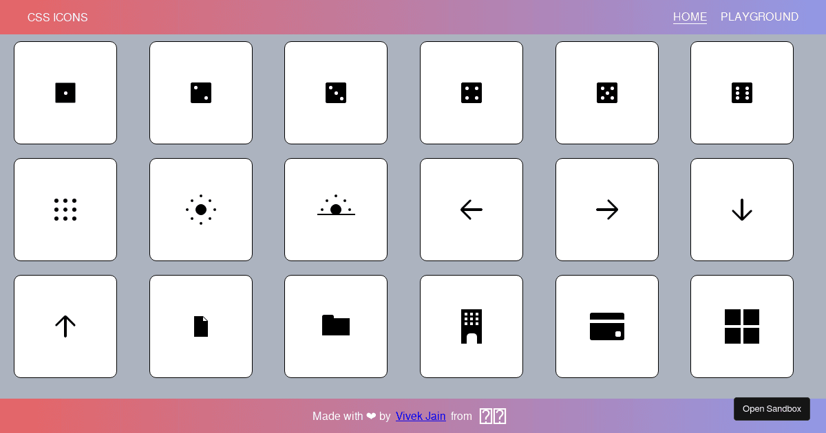 css-icons - Codesandbox