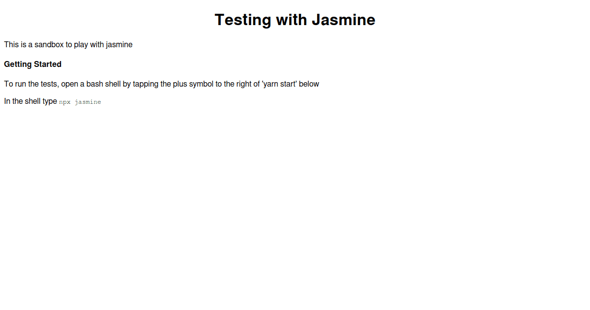 jasmine-01-simple - Codesandbox
